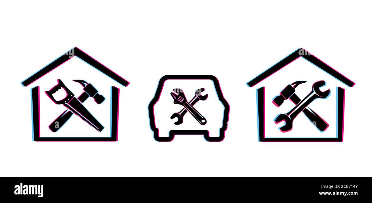 Home repair concept icons Stock Vector Images - Alamy