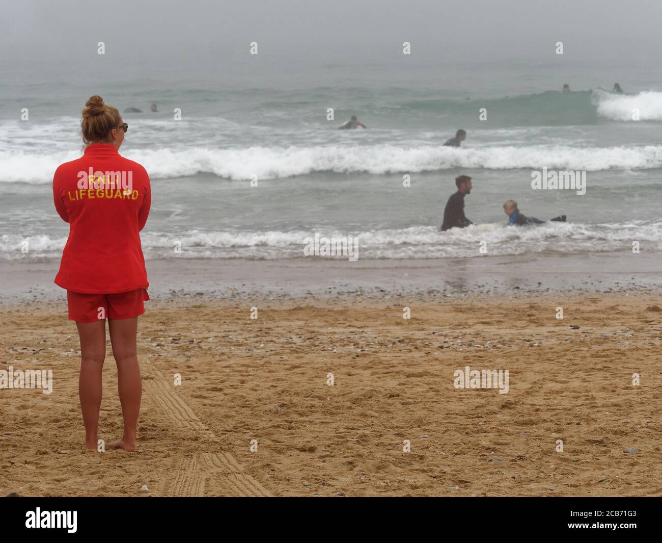 Newquay,Cornwall, 11th Augustl 2020. UK weather: Humidity at high level ...