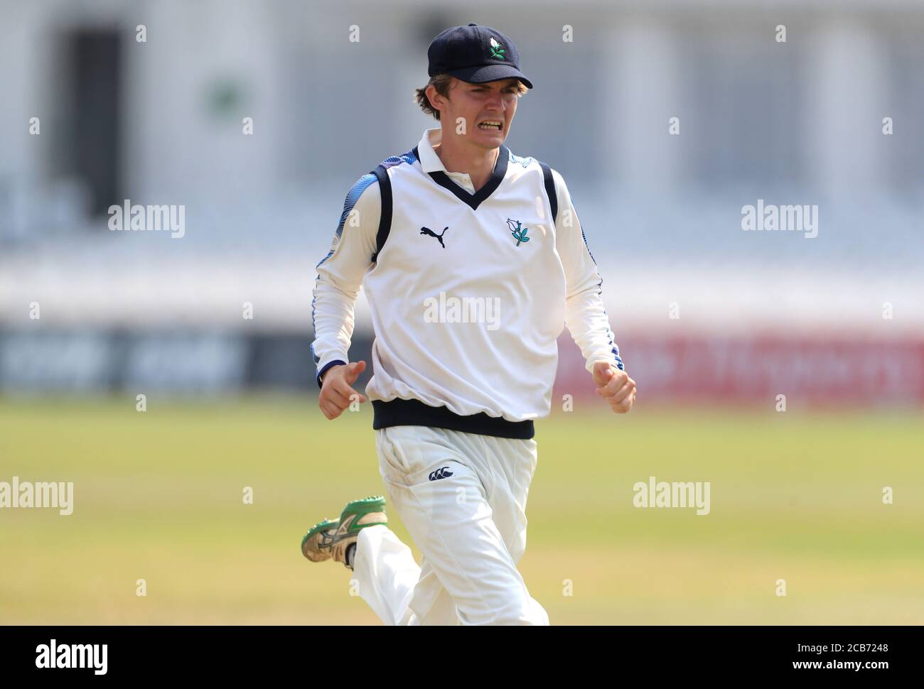 Yorkshire's Jack Shutt during day four of The Bob Willis Trophy match ...