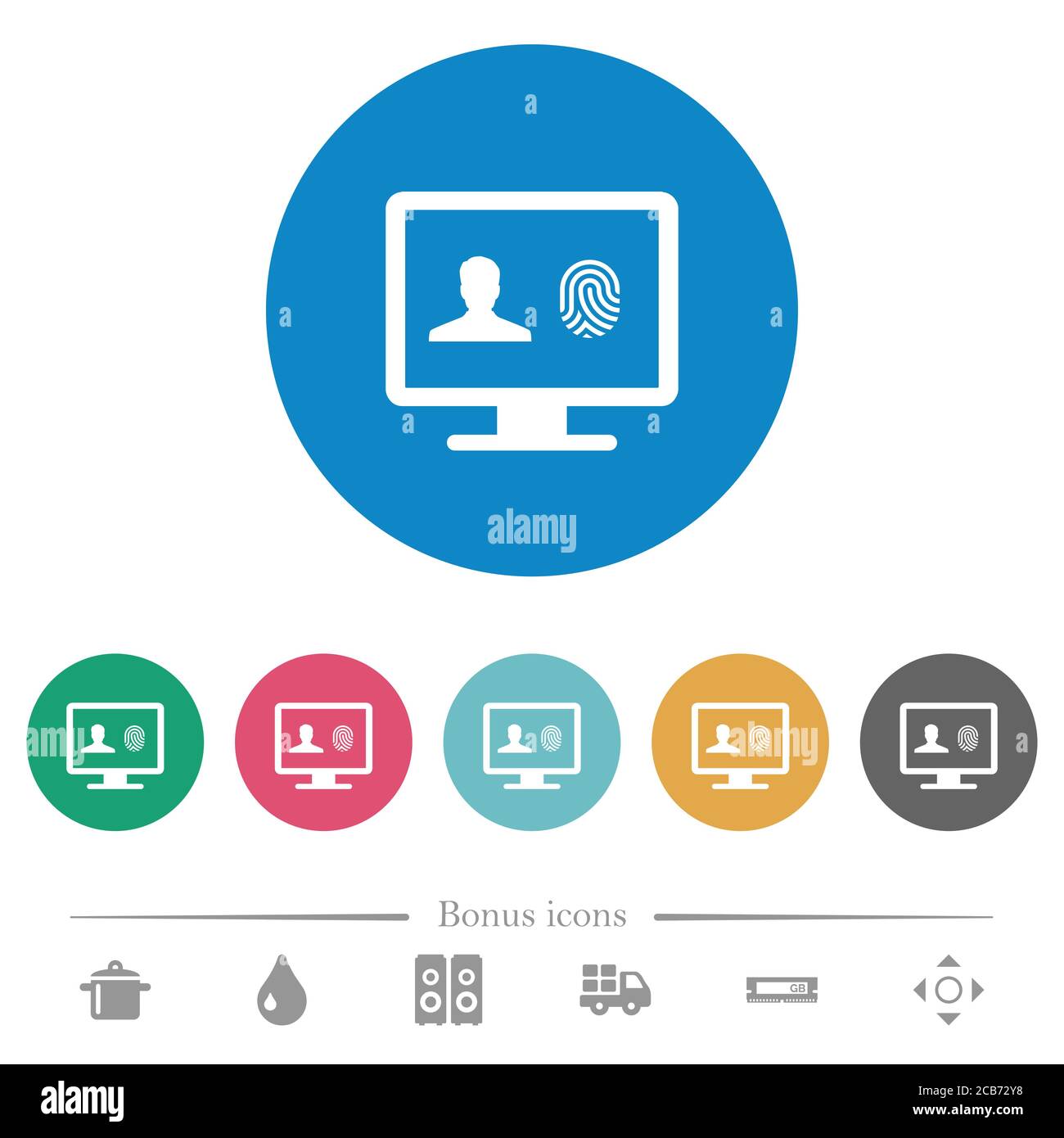 Criminal background check flat white icons on round color backgrounds ...