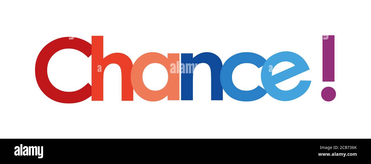 chance text in white background Stock Photo - Alamy