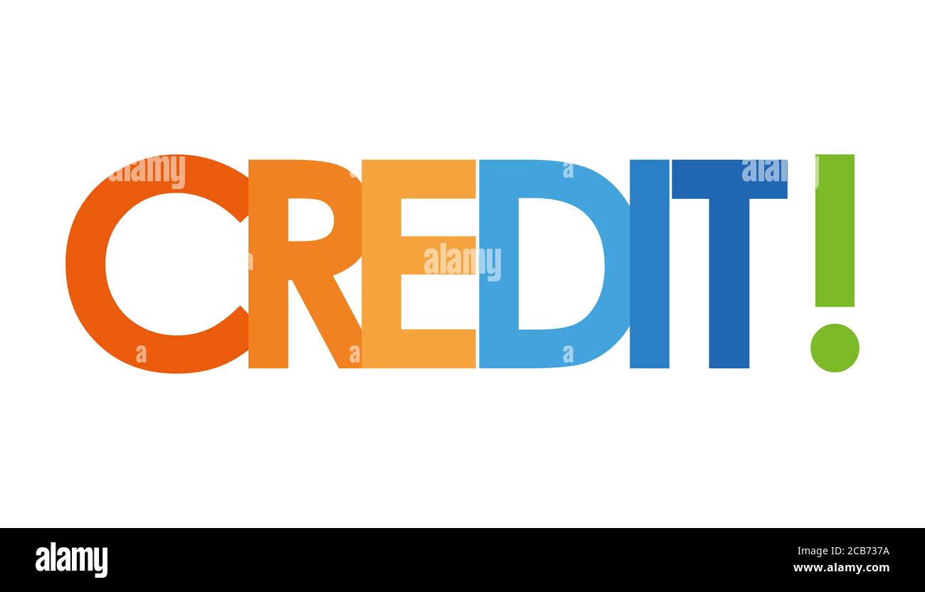 credit text in white background Stock Photo - Alamy