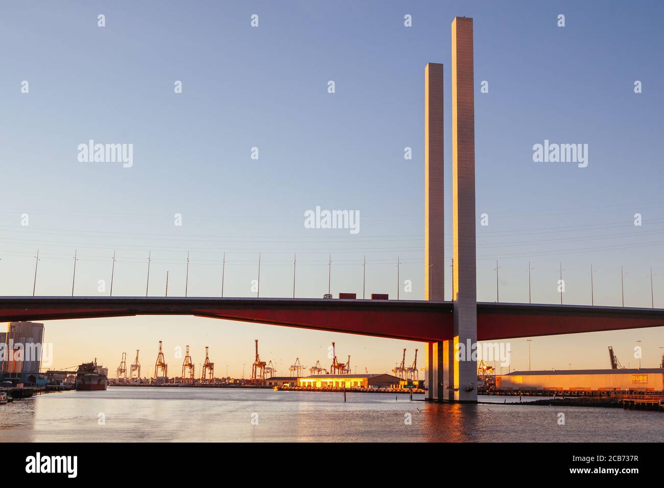 Bolte Bridge and Skyline at Dusk in Melbourne Stock Photo - Alamy