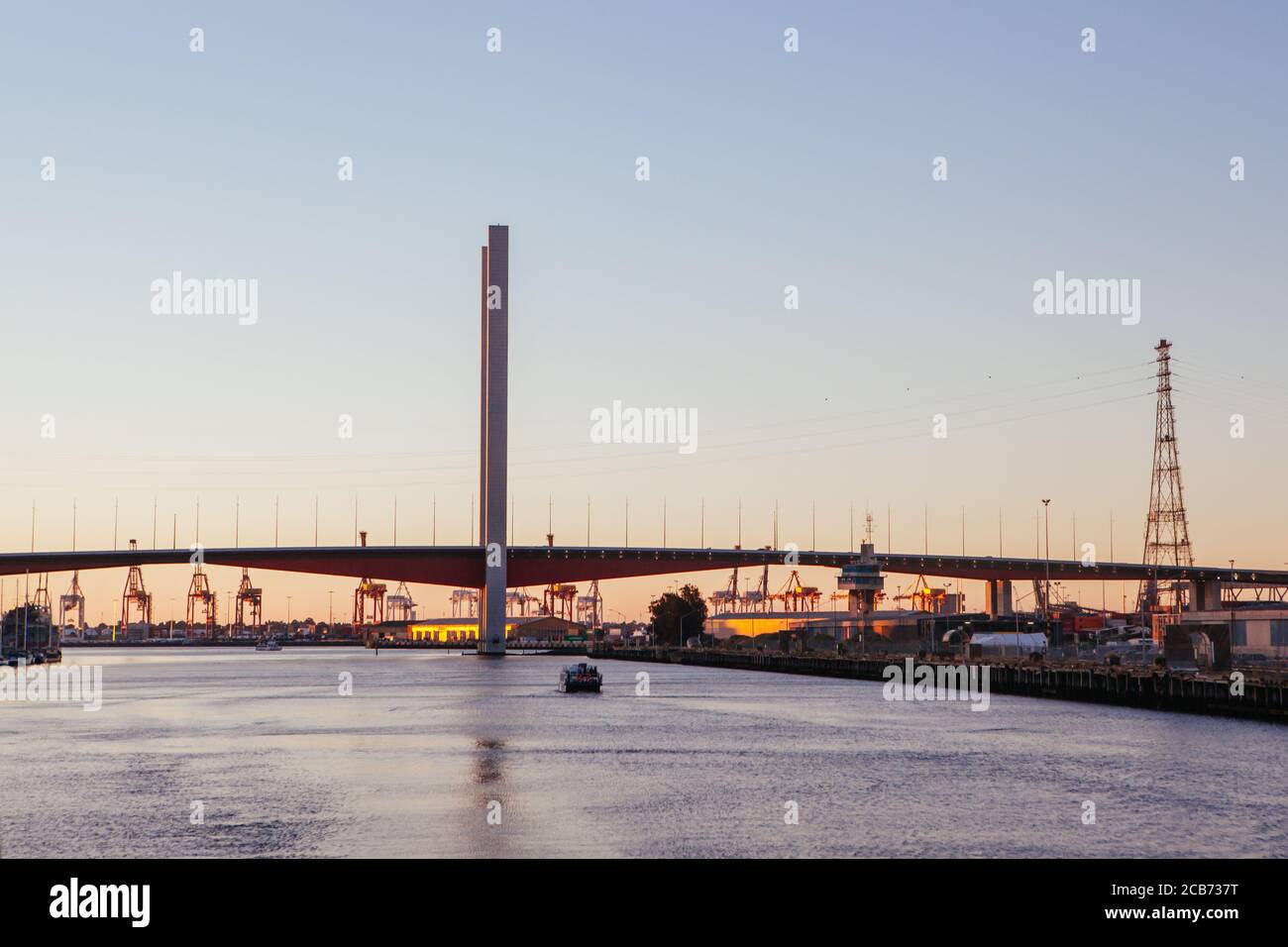 Bolte Bridge and Skyline at Dusk in Melbourne Stock Photo - Alamy