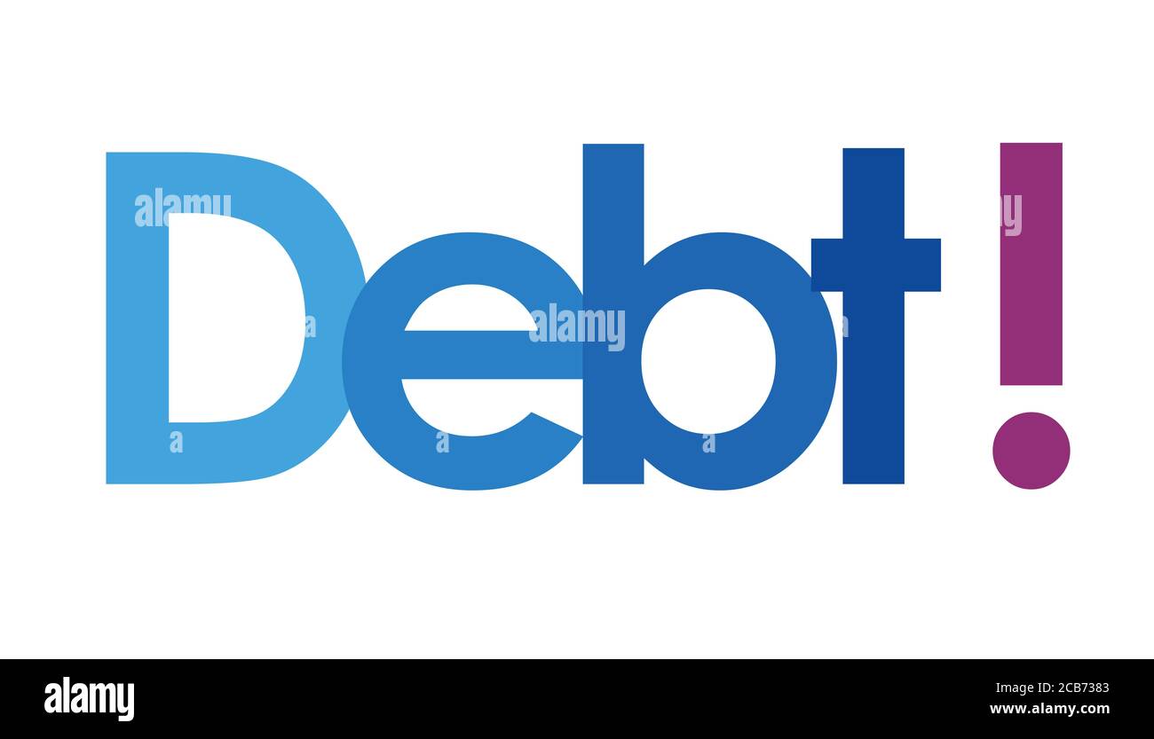 debt text in white background Stock Photo - Alamy