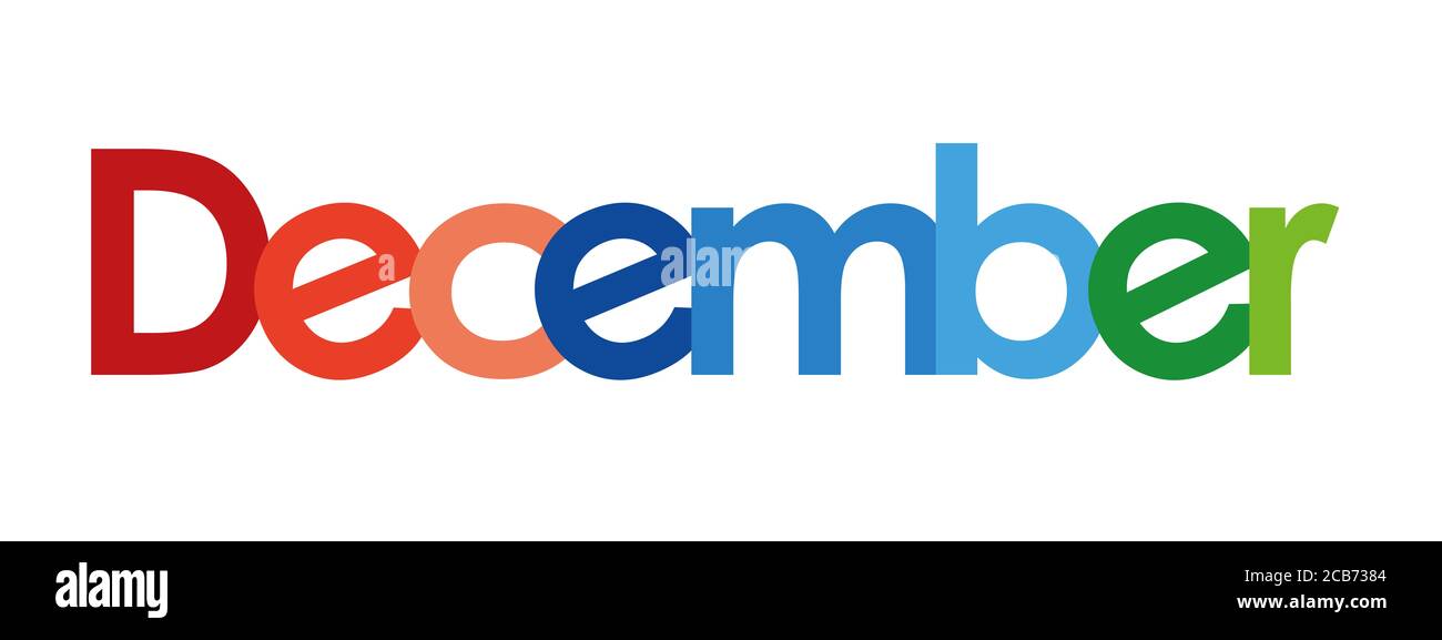 december text in white background Stock Photo - Alamy