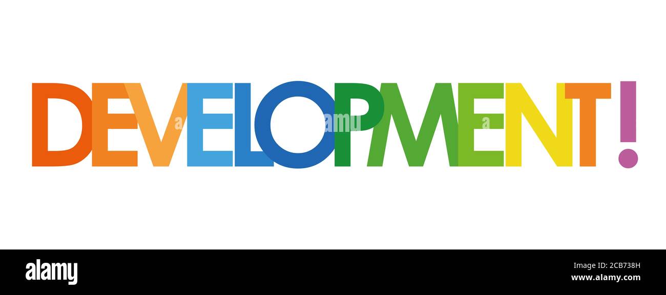 development text in white background Stock Photo - Alamy