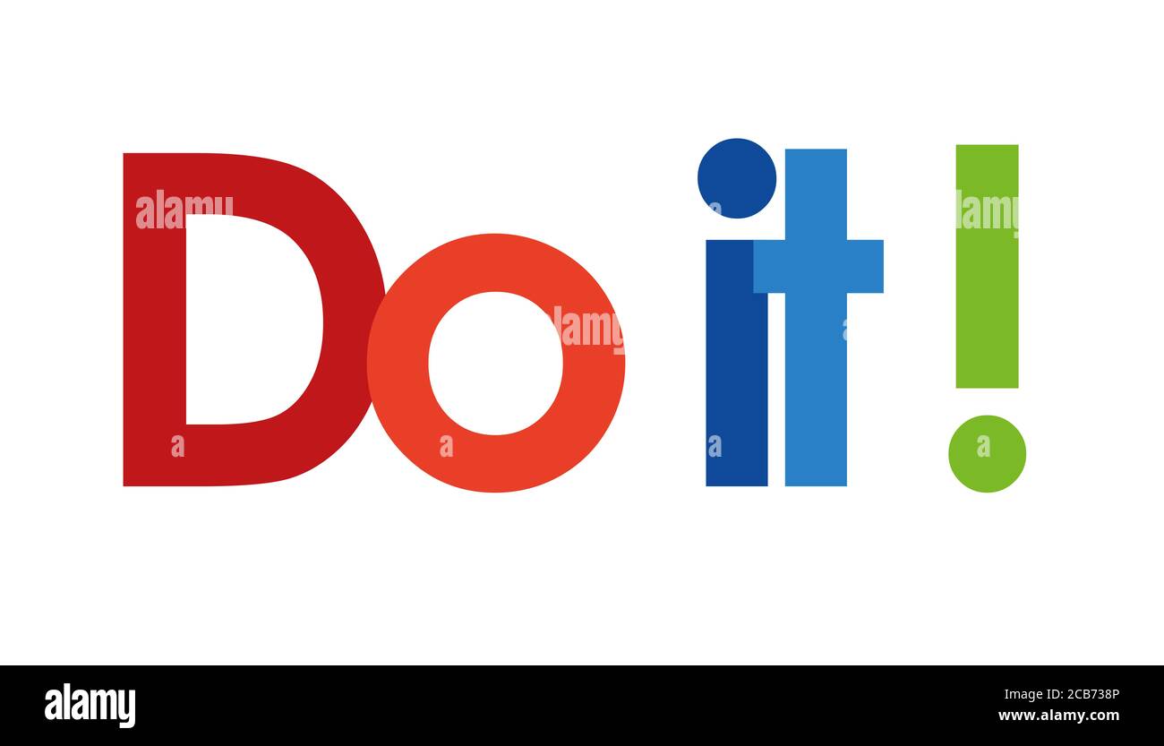 do it text in white background Stock Photo - Alamy