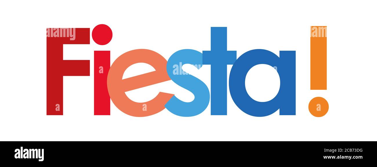 fiesta text in white background Stock Photo - Alamy