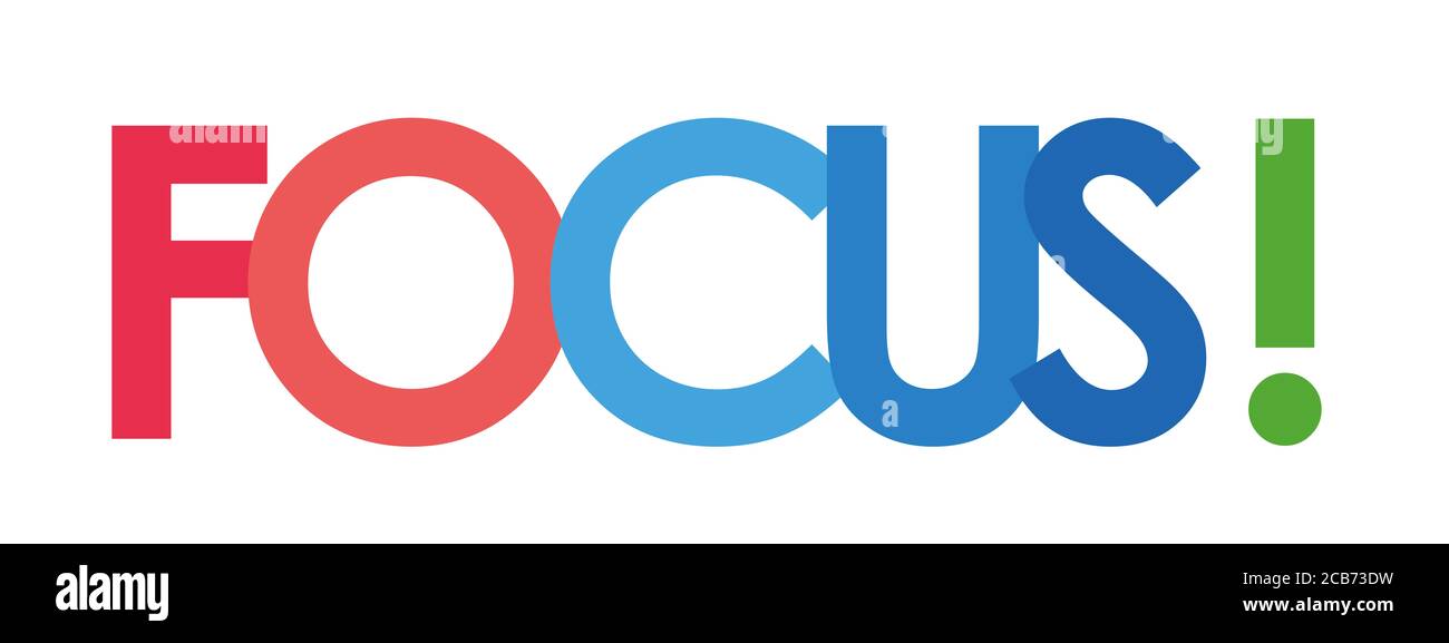 focus text in white background Stock Photo - Alamy