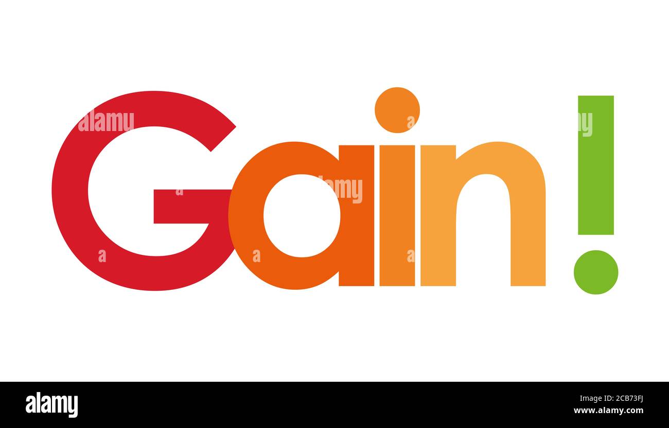 gain text in white background Stock Photo - Alamy