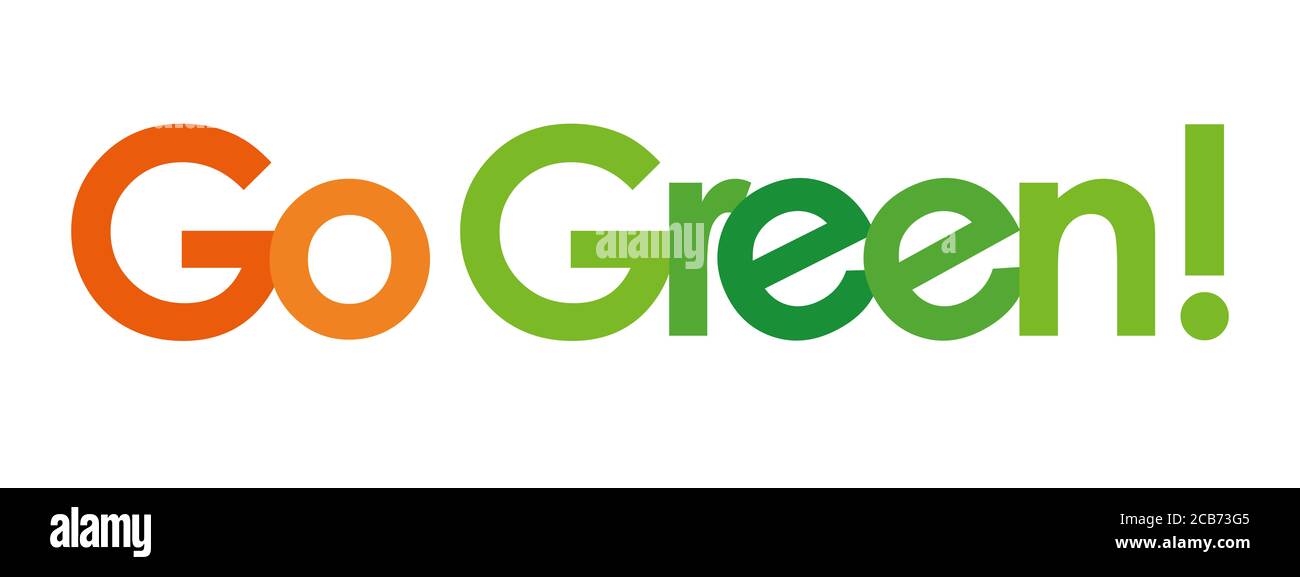 go green text in white background Stock Photo - Alamy