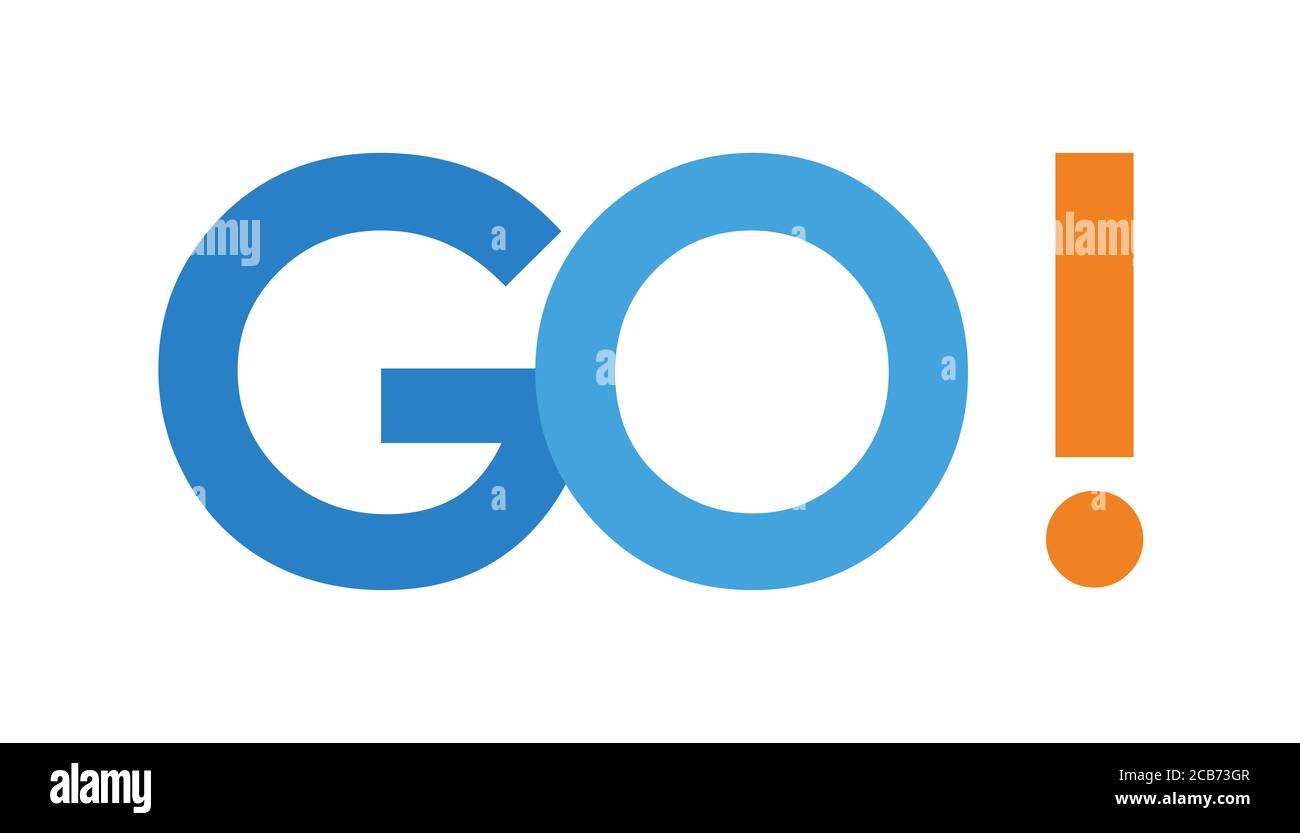 go text in white background Stock Photo - Alamy