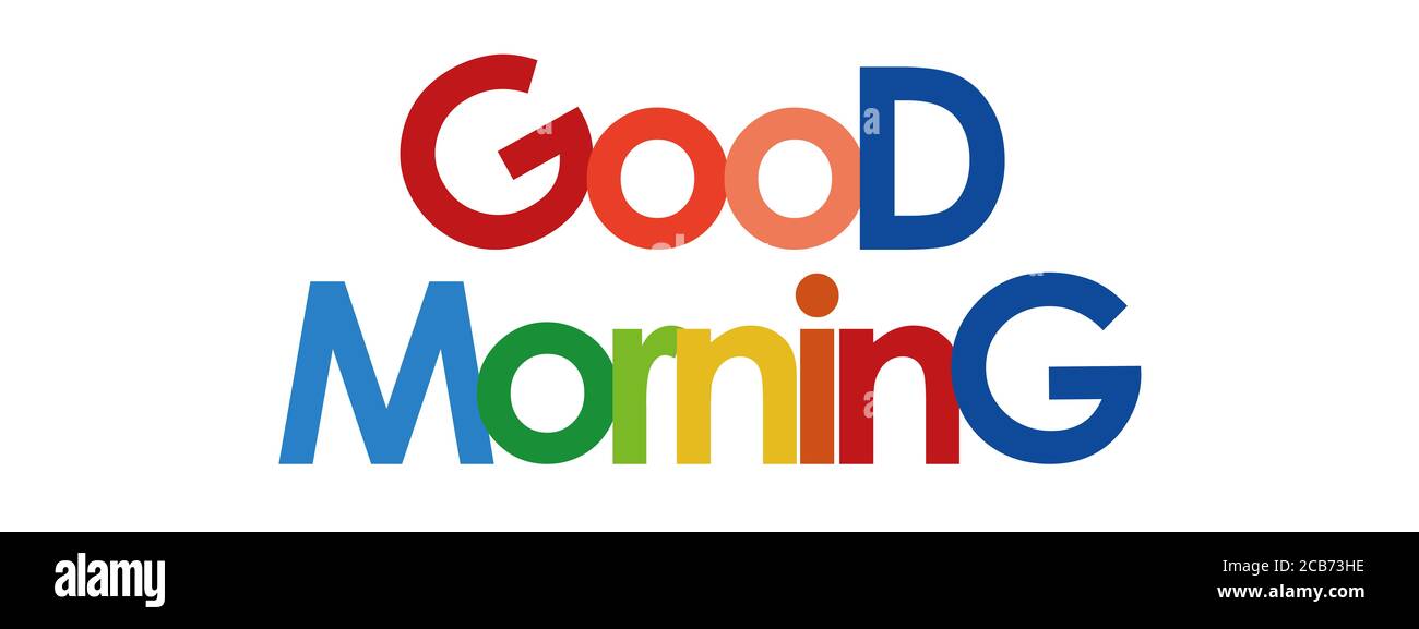 good morning label Stock Photo - Alamy