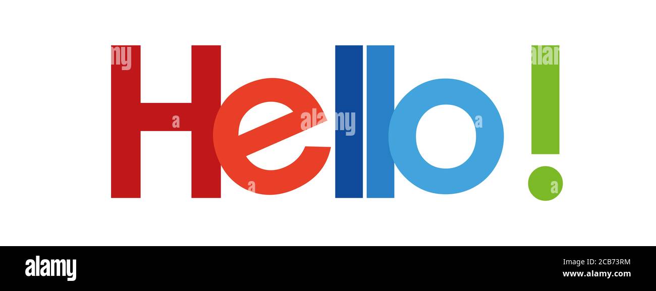 hello text in white background Stock Photo - Alamy