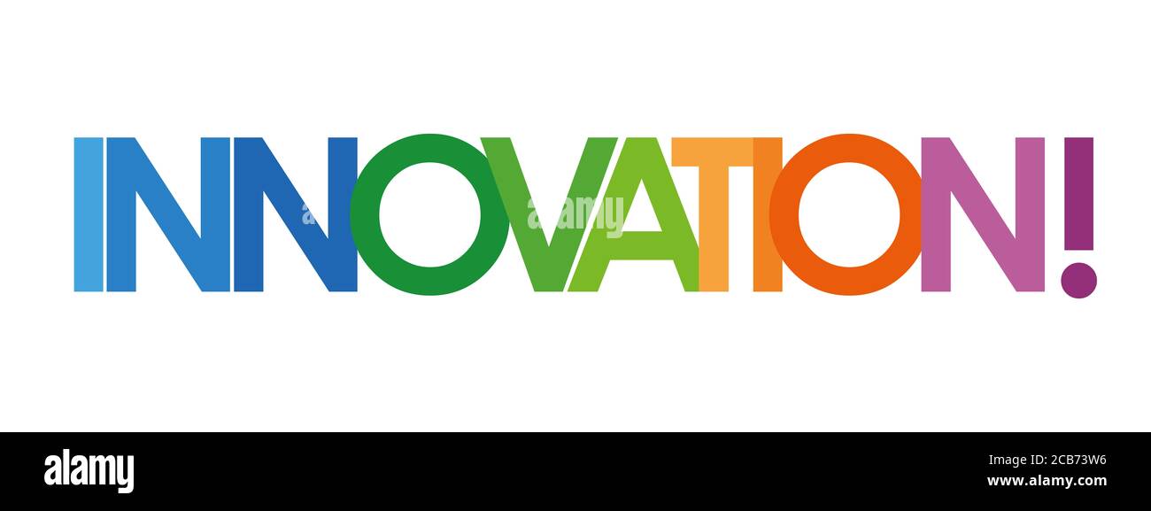 innovation text in white background Stock Photo - Alamy