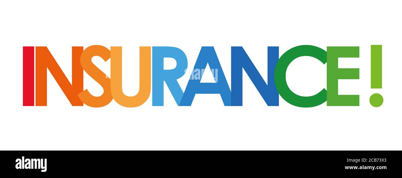 insurance text in white background Stock Photo - Alamy