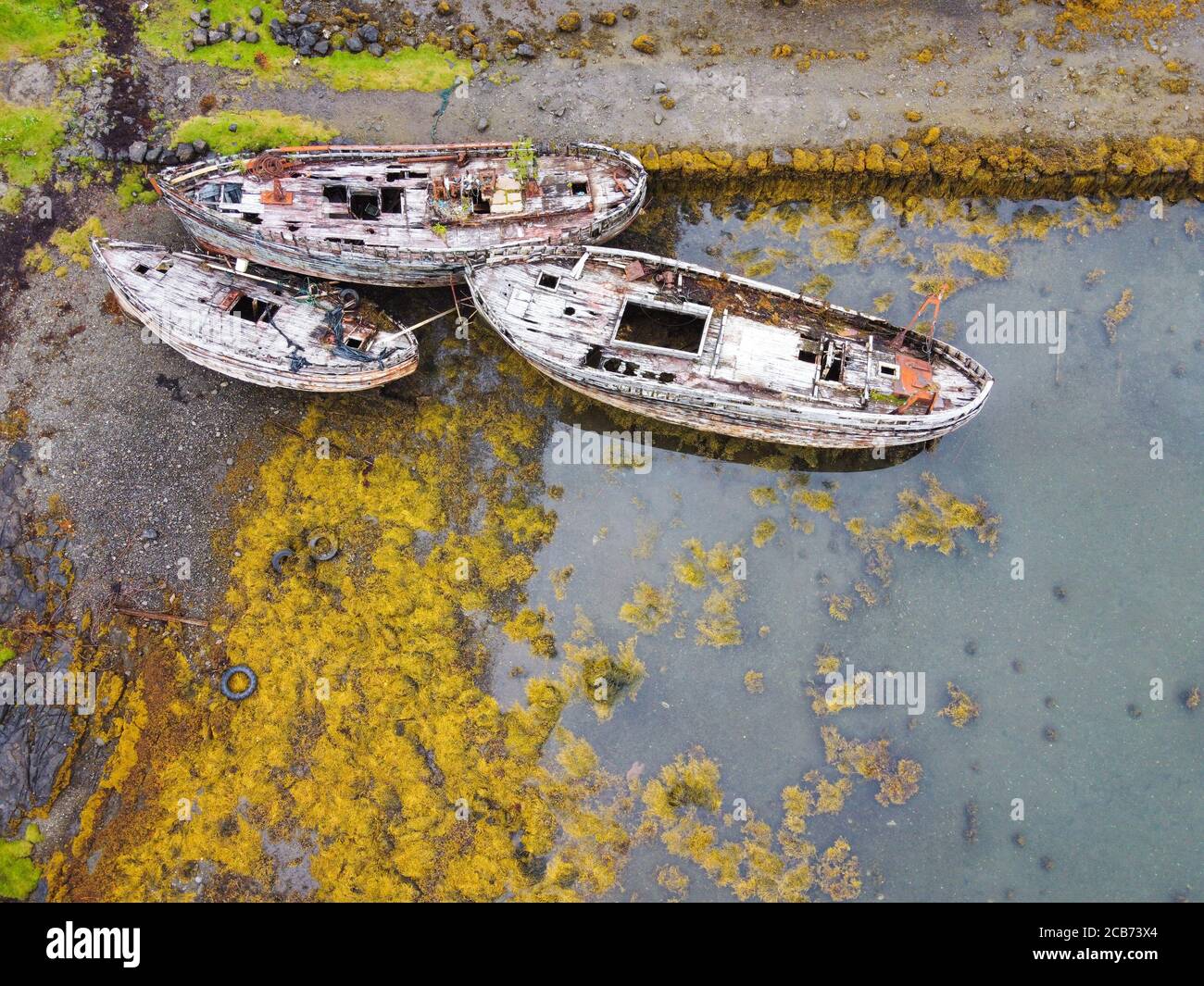 fishing boat wreck Stock Photo - Alamy