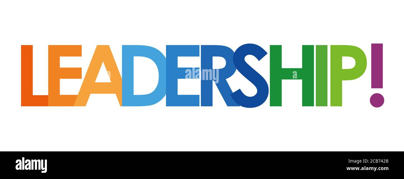 leadership text in white background Stock Photo - Alamy