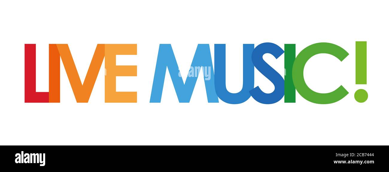live music text in white background Stock Photo - Alamy