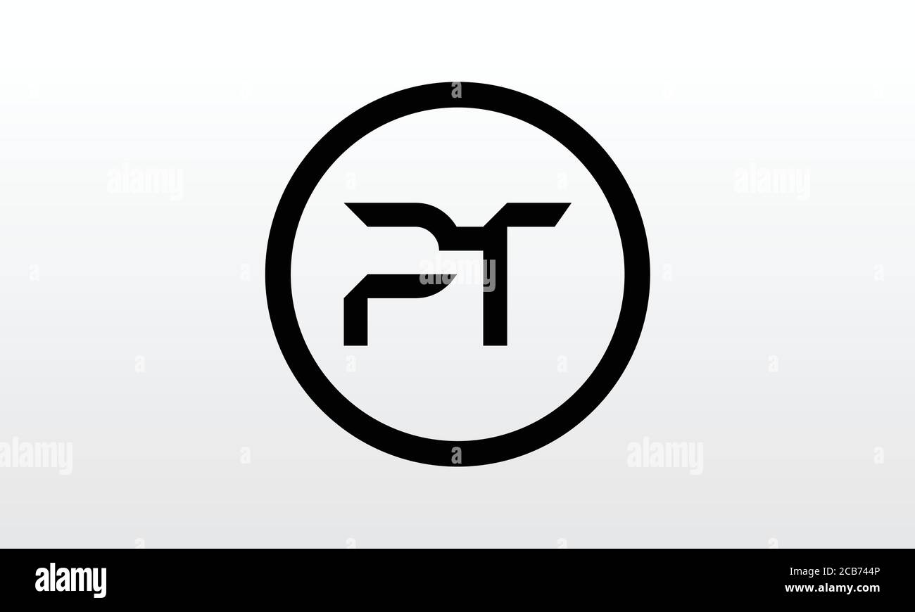 Initial PT Letter Logo With Creative Modern Business Typography Vector ...