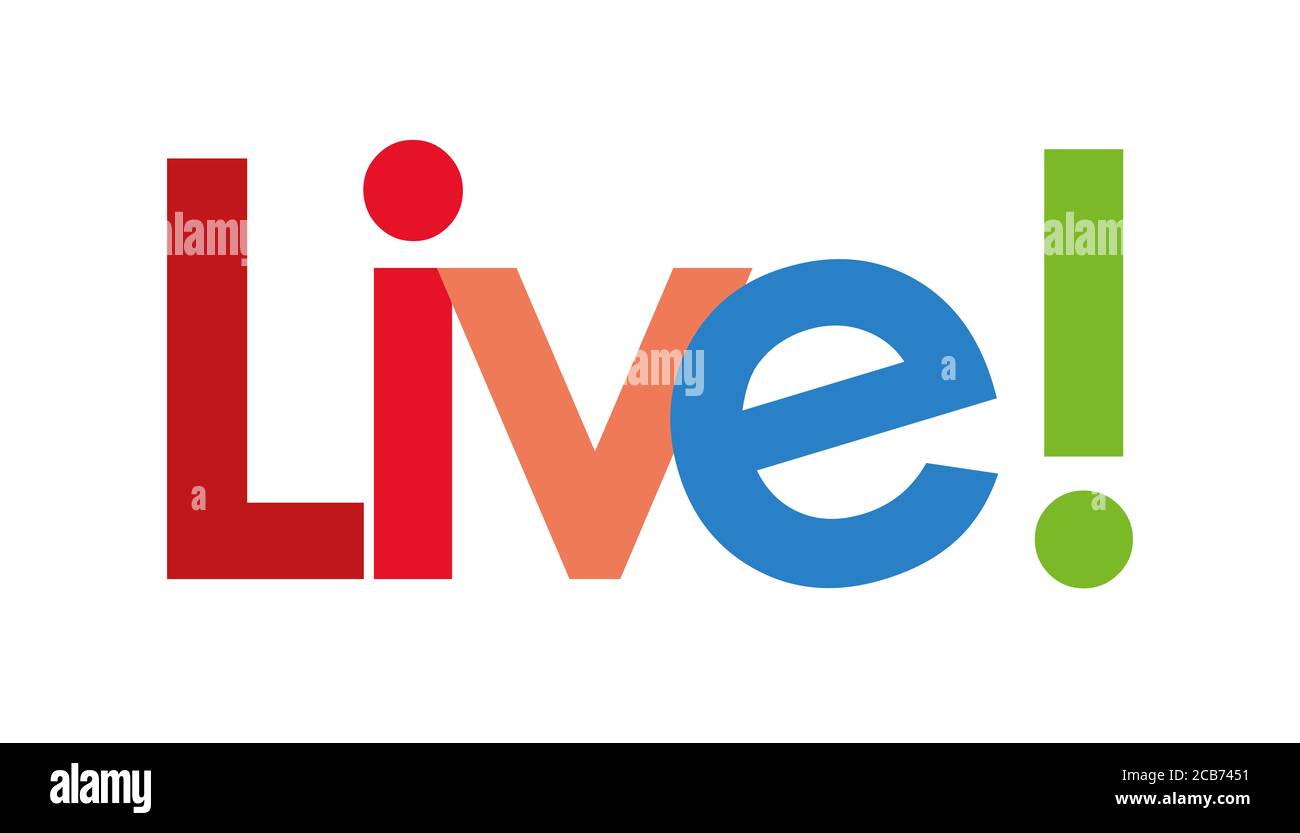 live text in white background Stock Photo - Alamy