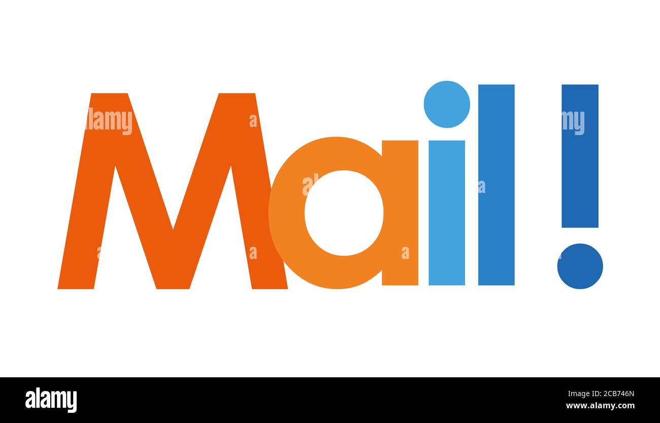 mail text in white background Stock Photo - Alamy