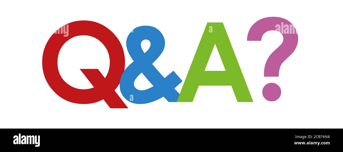 Q&A text in white background Stock Photo - Alamy