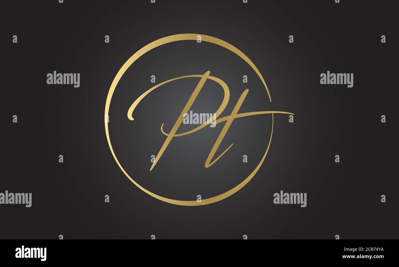 Initial PT Letter Logo With Creative Modern Business Typography Vector ...