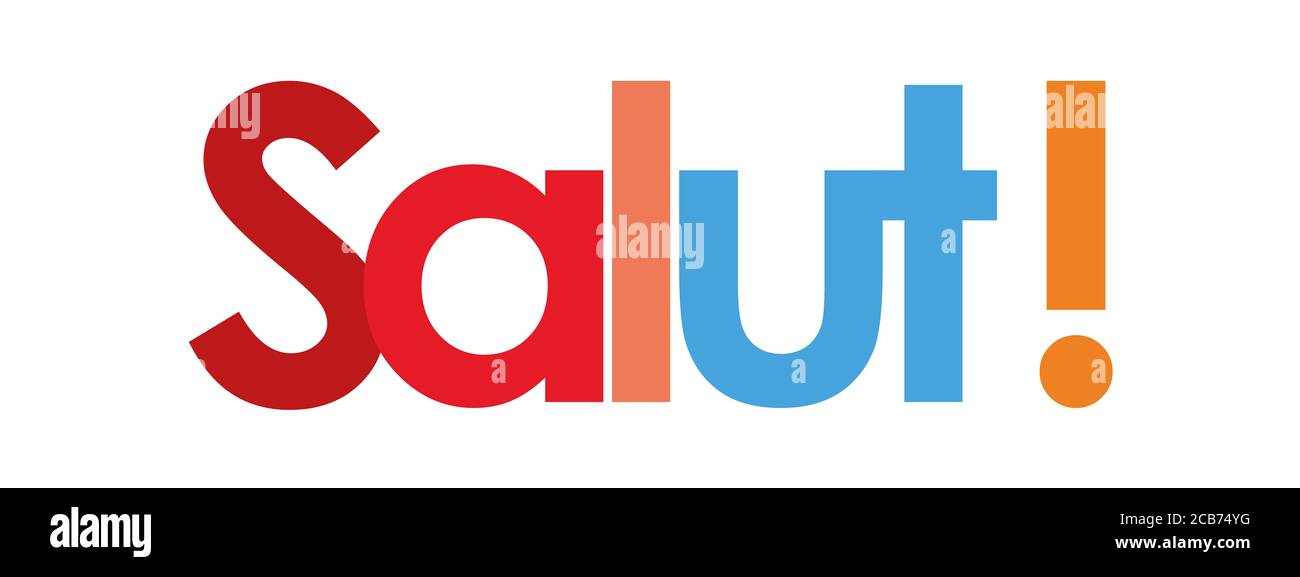 salut text in white background Stock Photo - Alamy