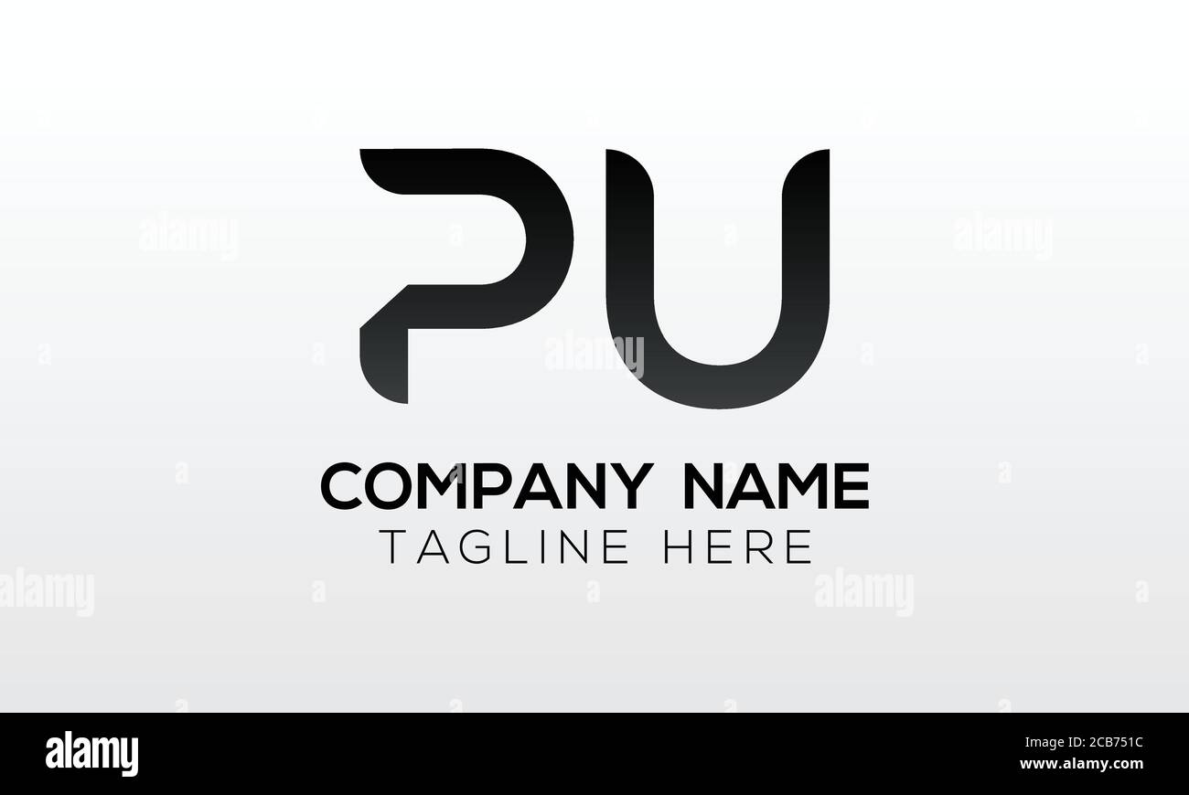 Initial PU Letter Logo With Creative Modern Business Typography Vector ...