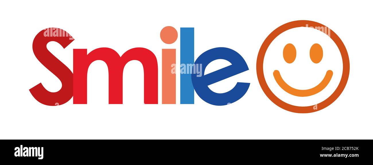 smile text in white background Stock Photo - Alamy
