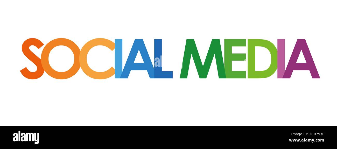SOCIAL MEDIA text in white background Stock Photo - Alamy
