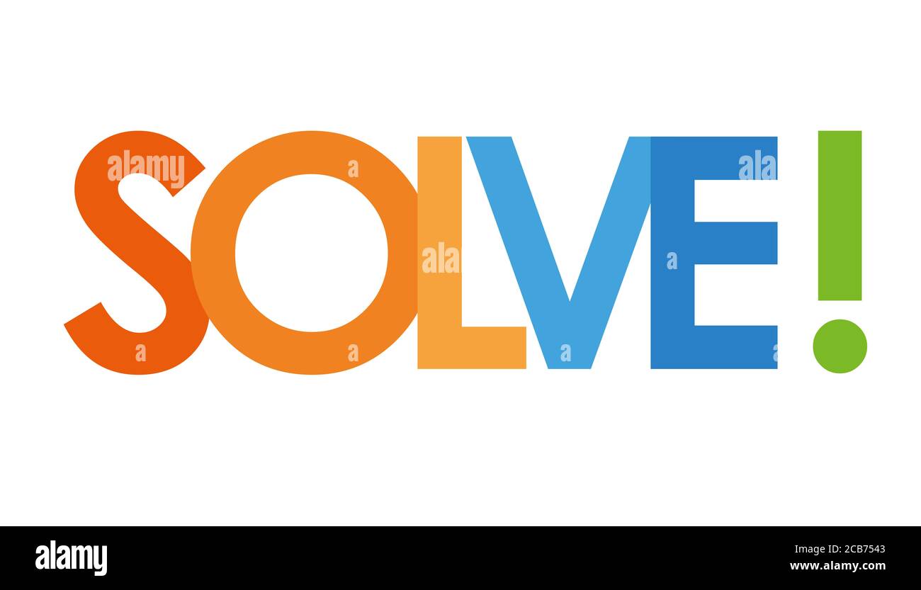solve text in white background Stock Photo - Alamy