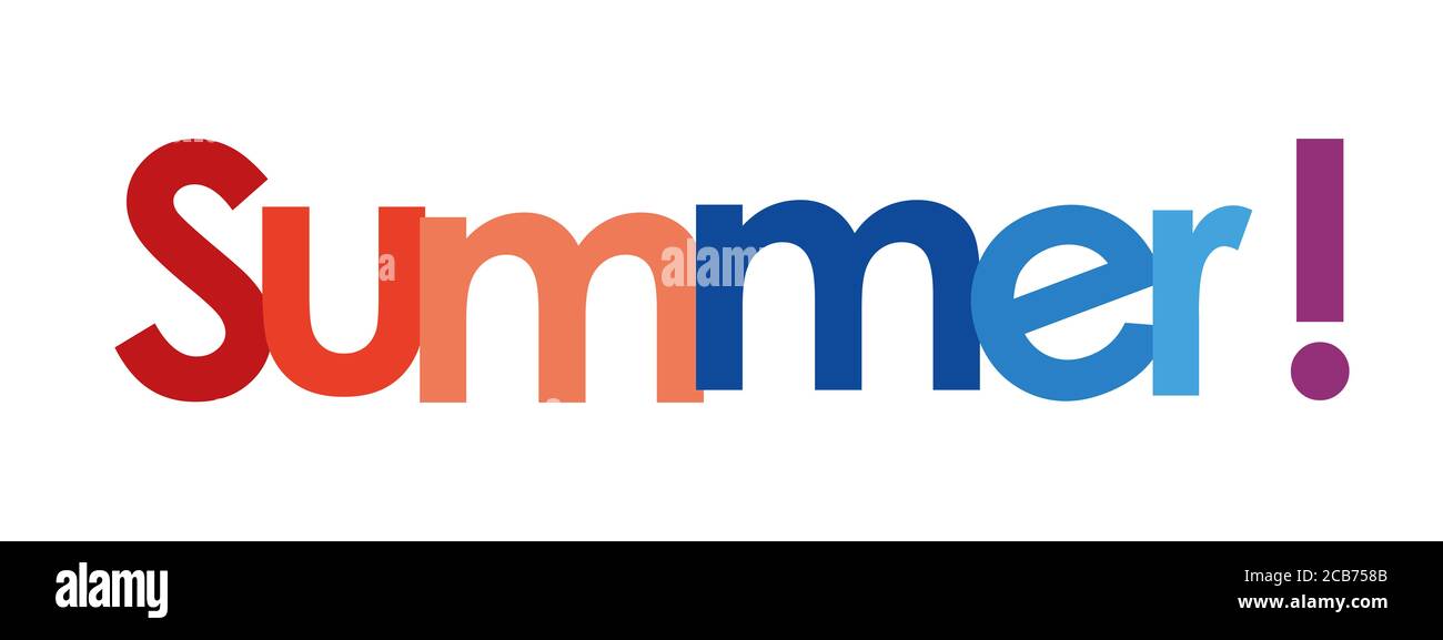 summer text in white background Stock Photo - Alamy