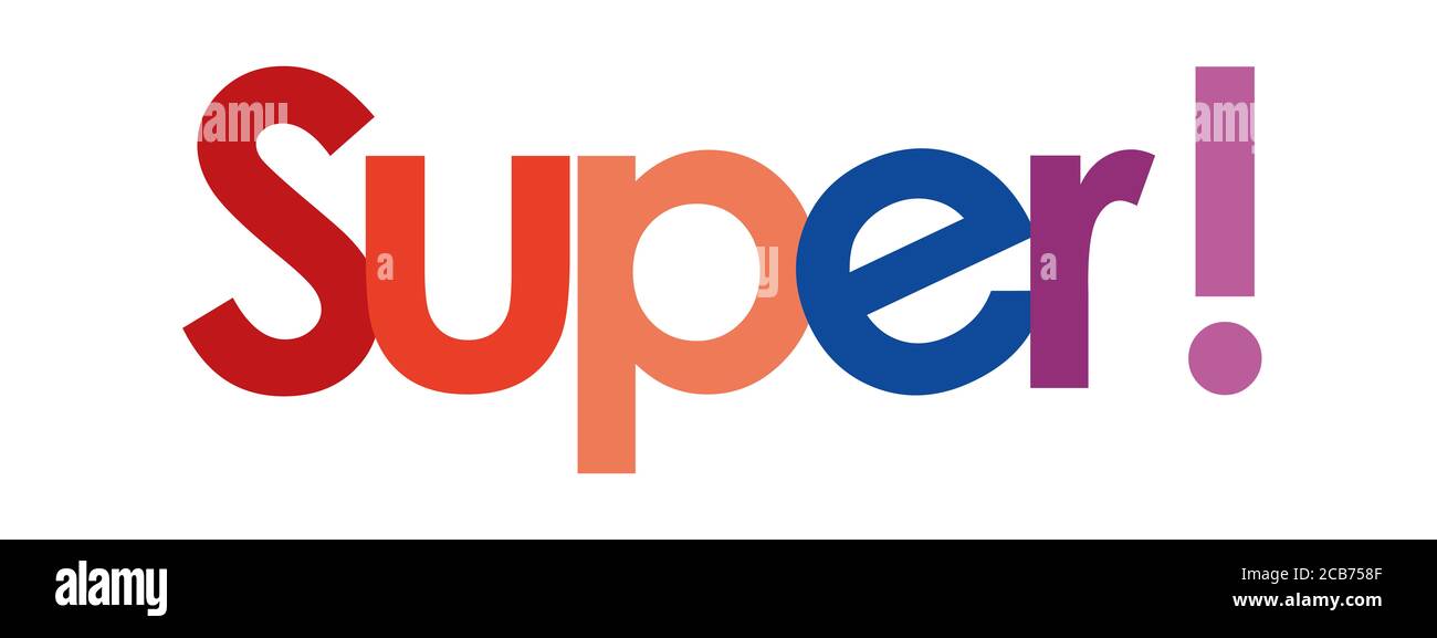 super text in white background Stock Photo - Alamy