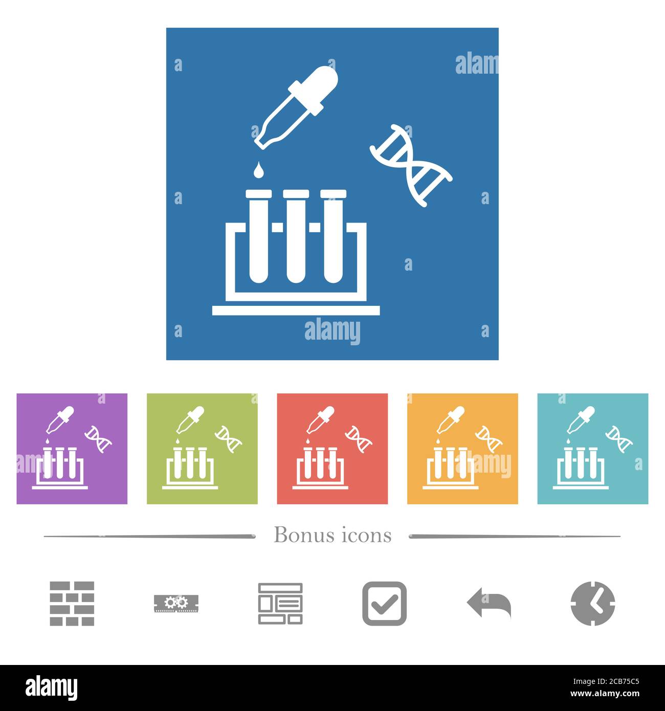 DNA experiment flat white icons in square backgrounds. 6 bonus icons ... DNA experiment flat white icons in square backgrounds. 6 bonus icons ...