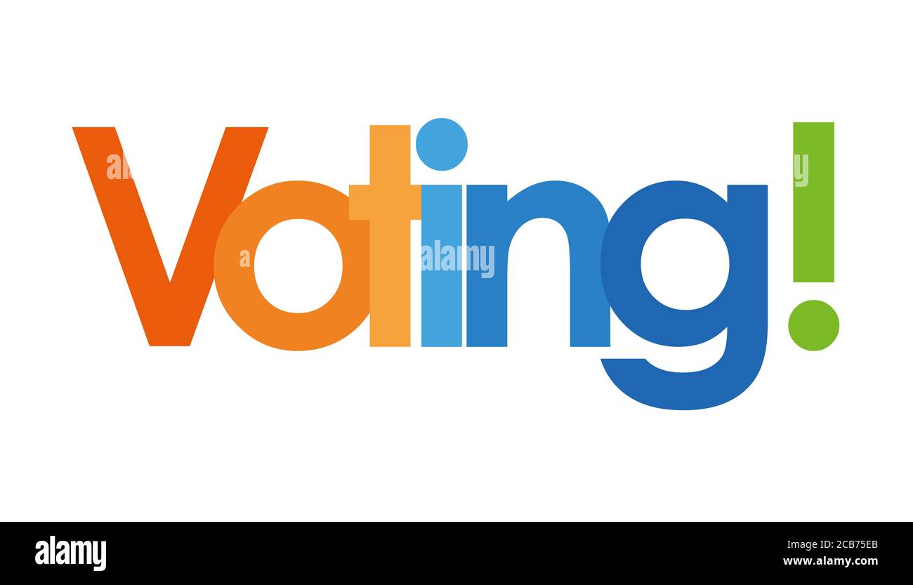 voting text in white background Stock Photo - Alamy