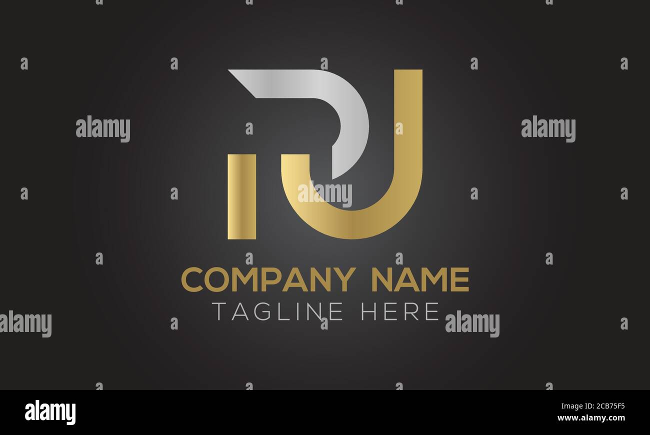 Initial PU, PJ Letter Logo With Creative Modern Business Typography ...