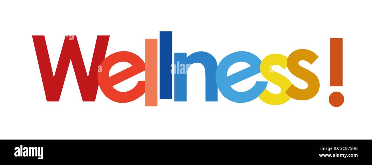 wellness text in white background Stock Photo - Alamy