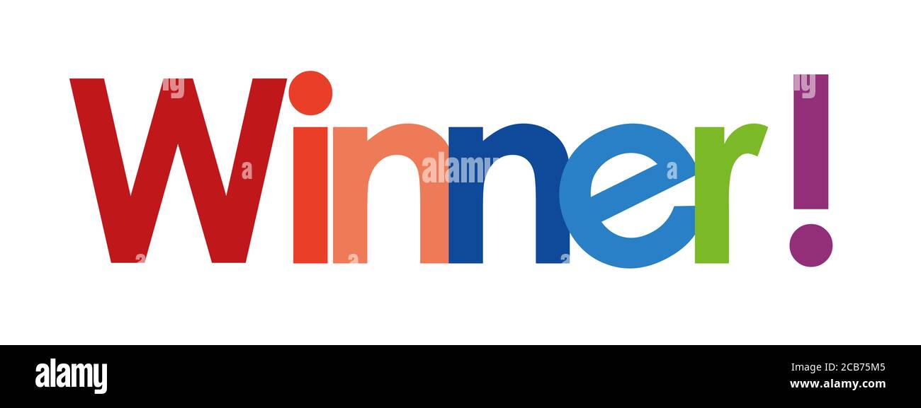 winner text in white background Stock Photo - Alamy