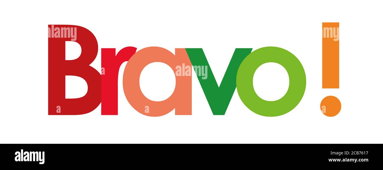 bravo text in white background Stock Photo - Alamy