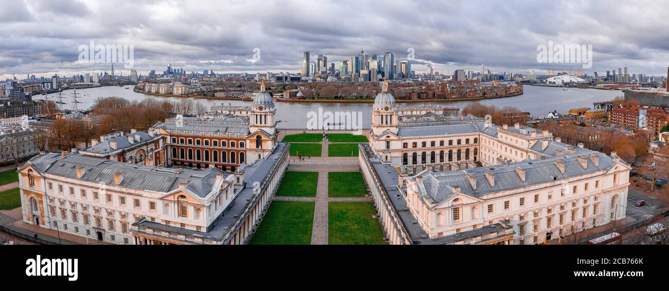 Cityscape with narrow streets, classical houses and traditional British ...