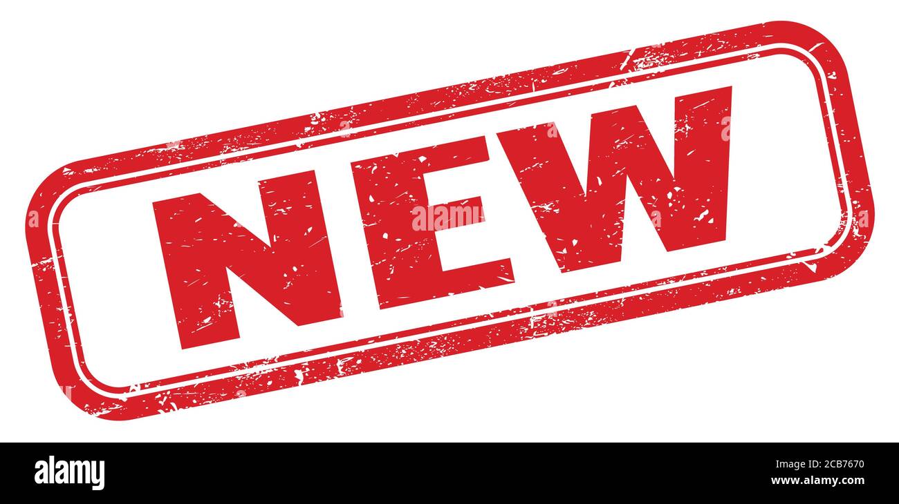 NEW red grungy rectangle stamp sign Stock Photo - Alamy