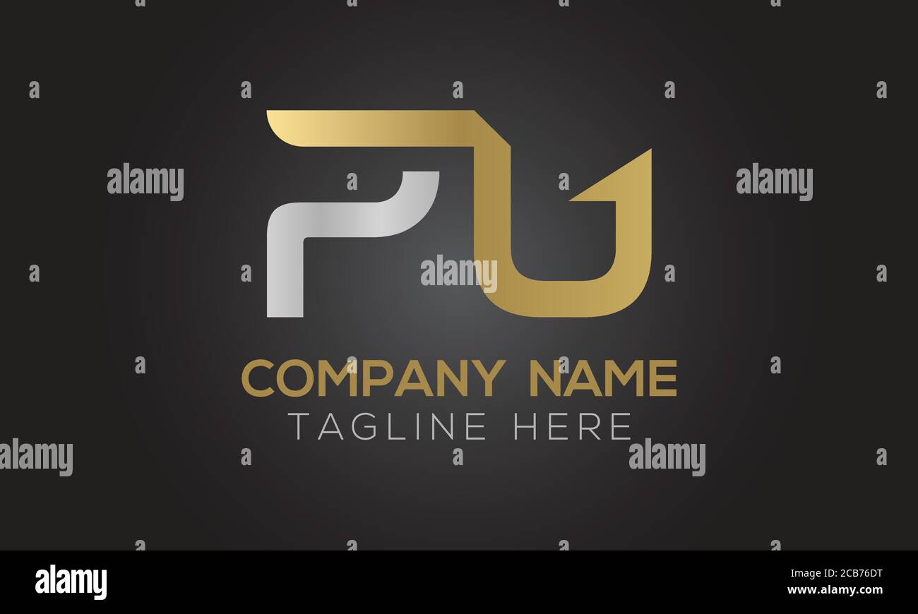 Initial PU Letter Logo With Creative Modern Business Typography Vector ...