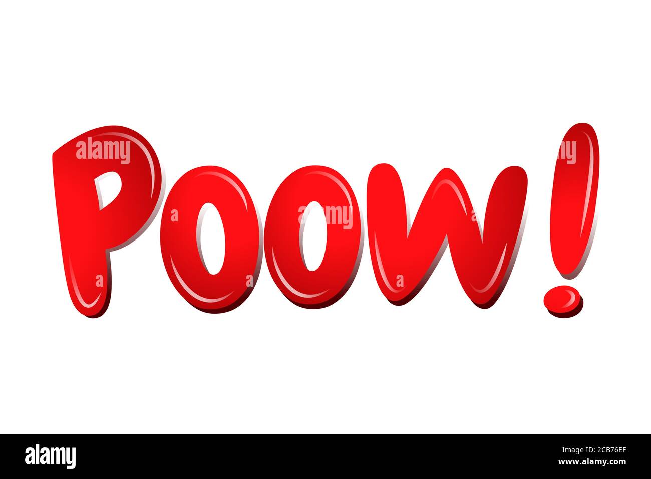 POW in cartoon colorful letters banner for kids Stock Photo - Alamy