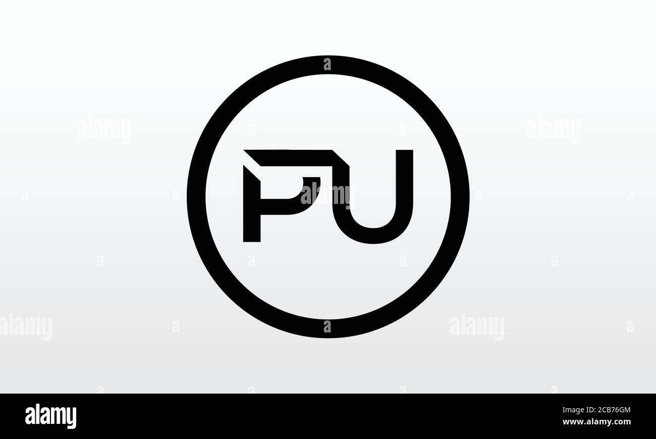 Initial PU Letter Logo With Creative Modern Business Typography Vector ...