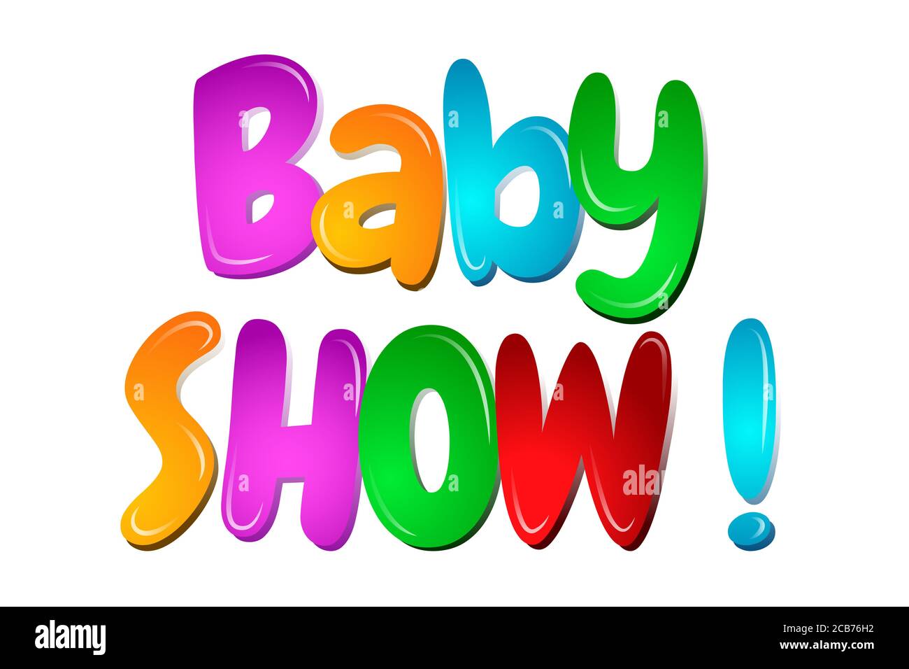 baby Show in cartoon colorful letters banner for kids Stock Photo - Alamy