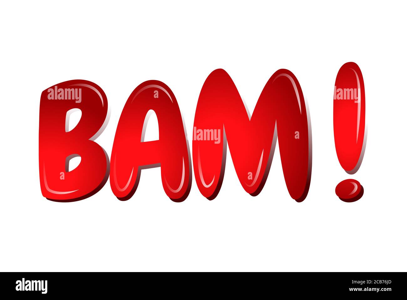 Bam in cartoon colorful letters banner for kids Stock Photo - Alamy