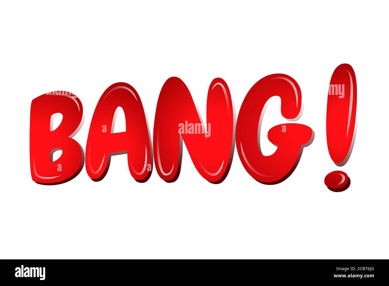 bang in cartoon colorful letters banner for kids Stock Photo - Alamy